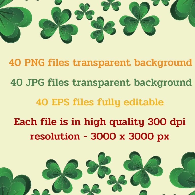 St.Patrick\'s Day Hand Drawn Clipart - PNG, JPG, EPS - 300 DPI ...