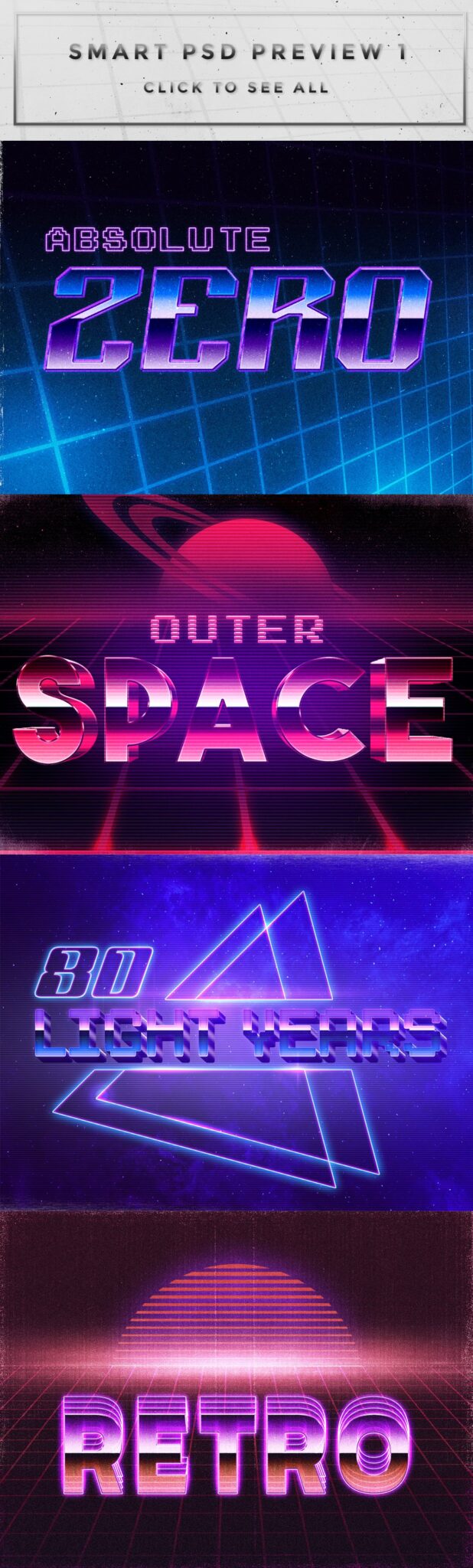 80's inspired Photoshop text effects – MasterBundles