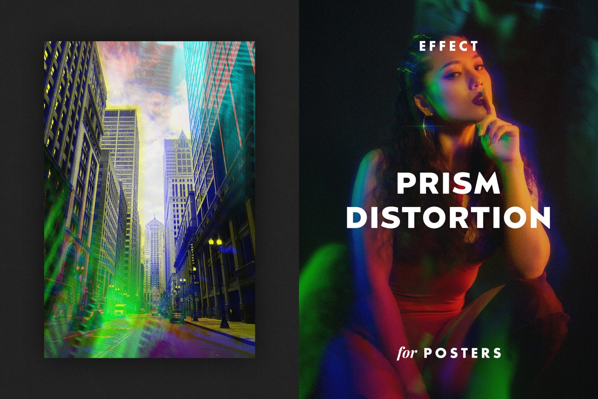 Prism Distortion Effect for Posters – MasterBundles