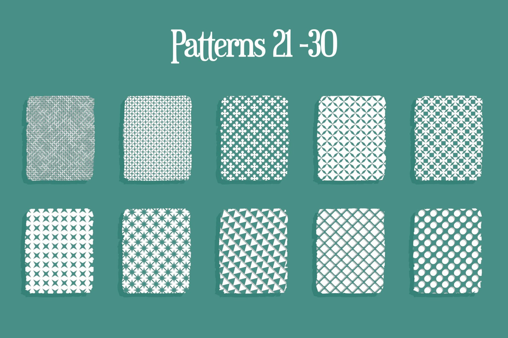 30 Procreate & Ps Geometric Patterns – MasterBundles