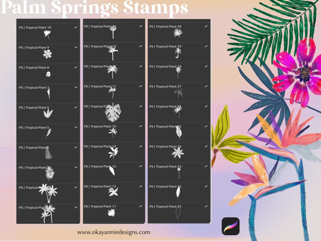 Palm Springs - Procreate & Photoshop – MasterBundles