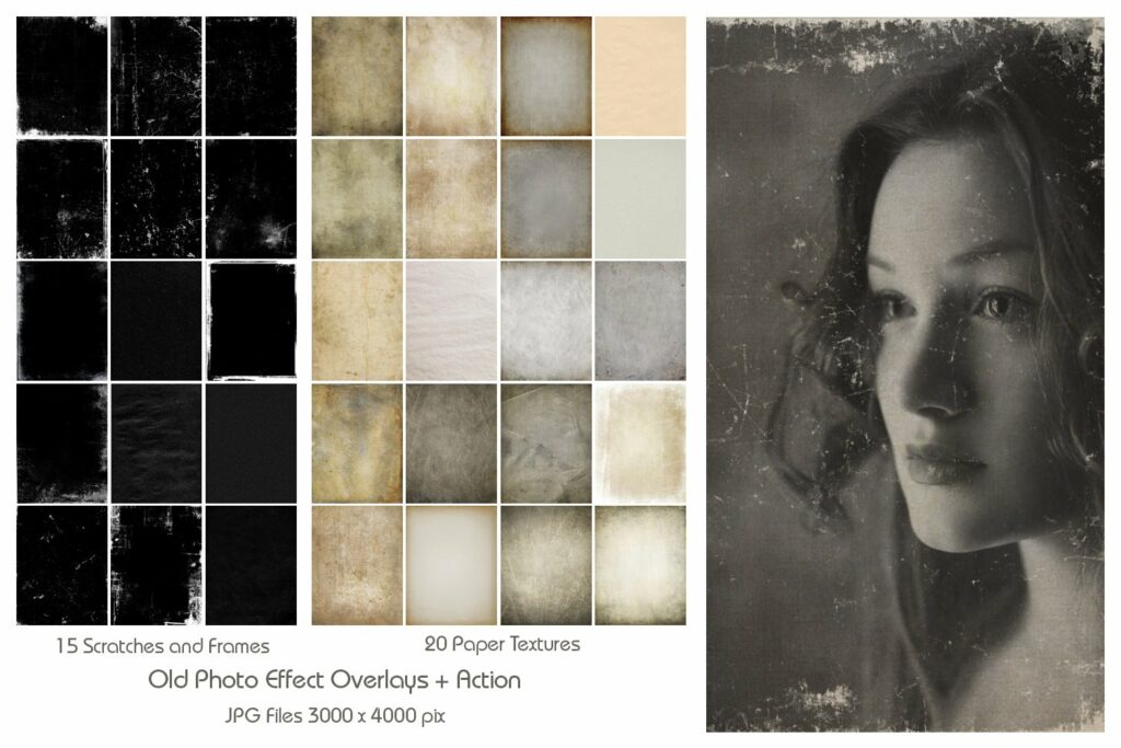 Old Photo Effect Overlays + Action – MasterBundles