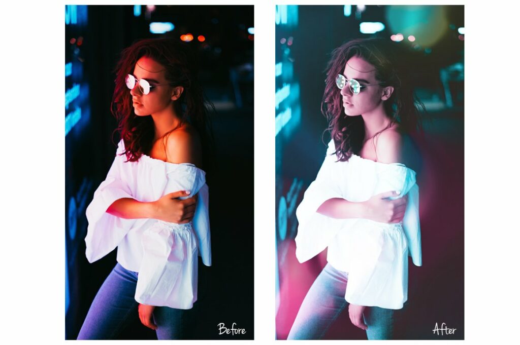 Lr & Ps Presets ACR Neon City Lights – MasterBundles