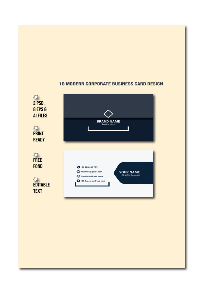 10 Modern Corporate Business Card Bundles Design - MasterBundles