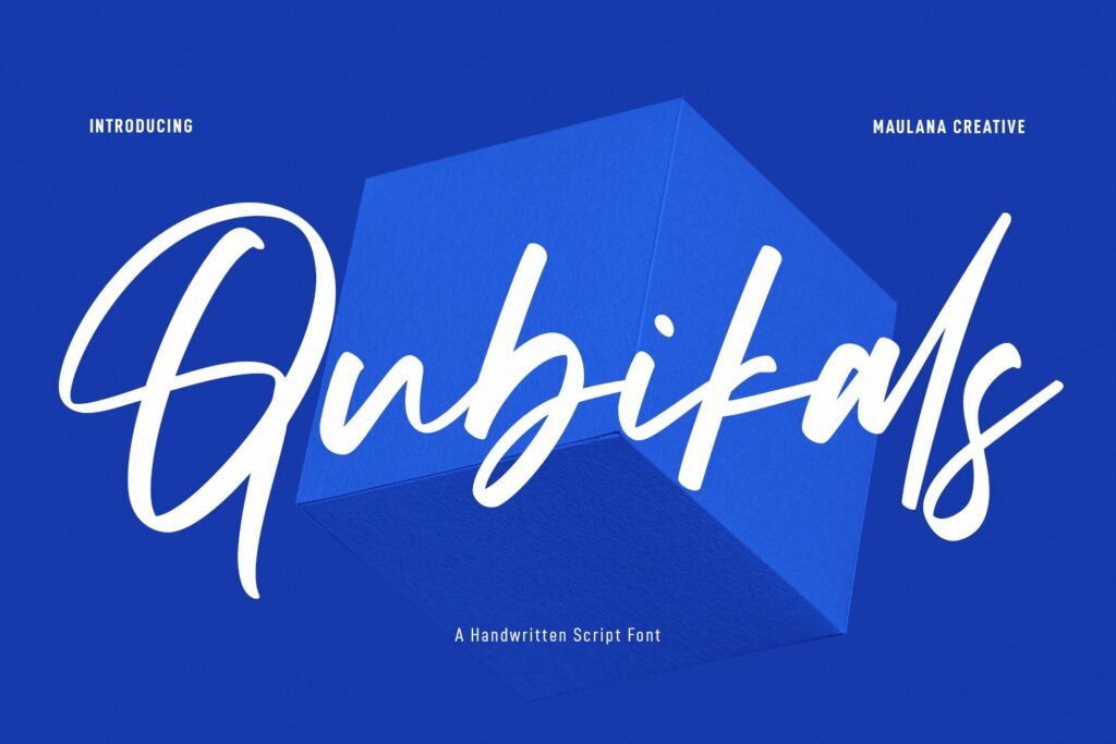 Qubikals Handwritten Script Font – MasterBundles