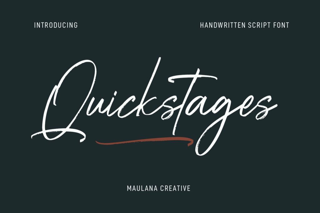 Quickstages Brush Script Font – MasterBundles