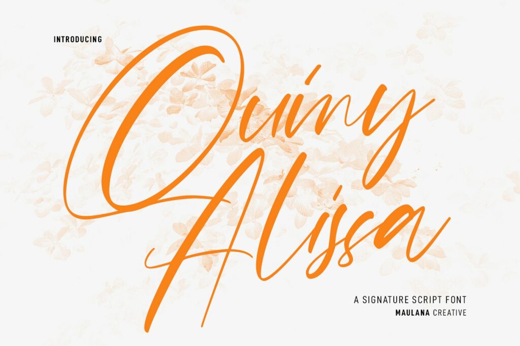 Quiny Alissa Signature Script Font – MasterBundles