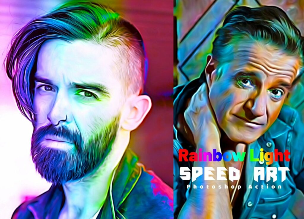 Rainbow Light Speed Art – MasterBundles