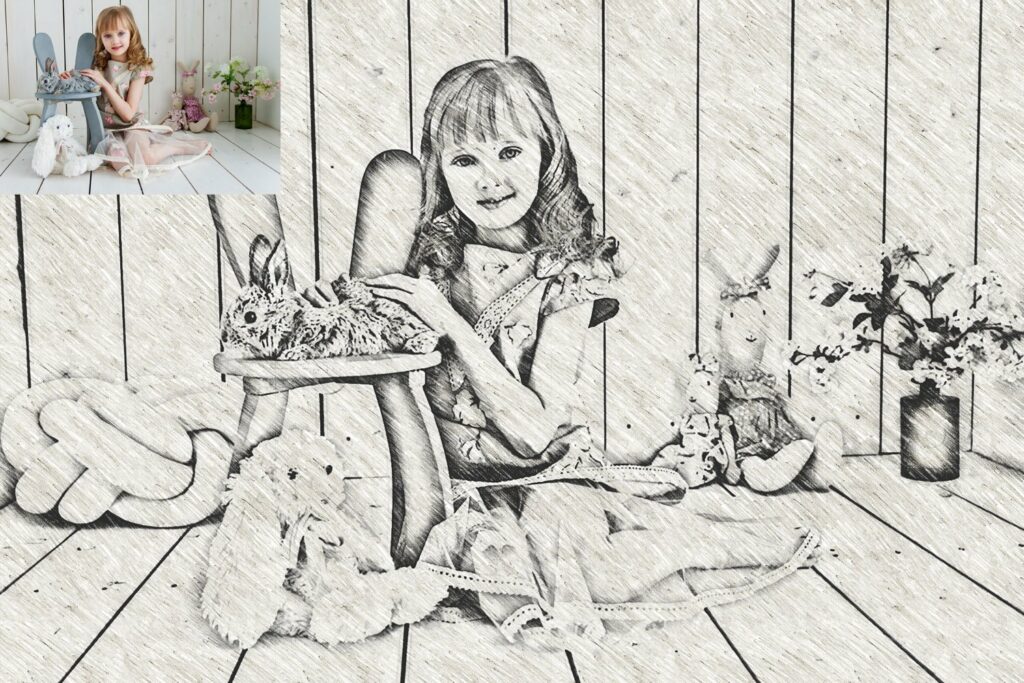Realistic Pencil Drawing Effect – MasterBundles