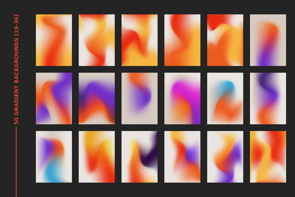 70s Retro Gradient Backgrounds Set – MasterBundles