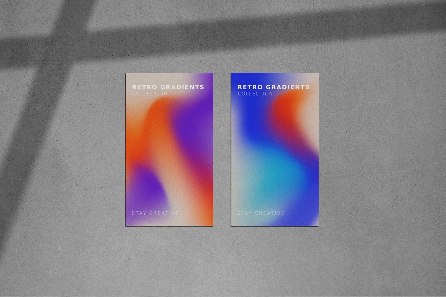 70s Retro Gradient Backgrounds Set – MasterBundles