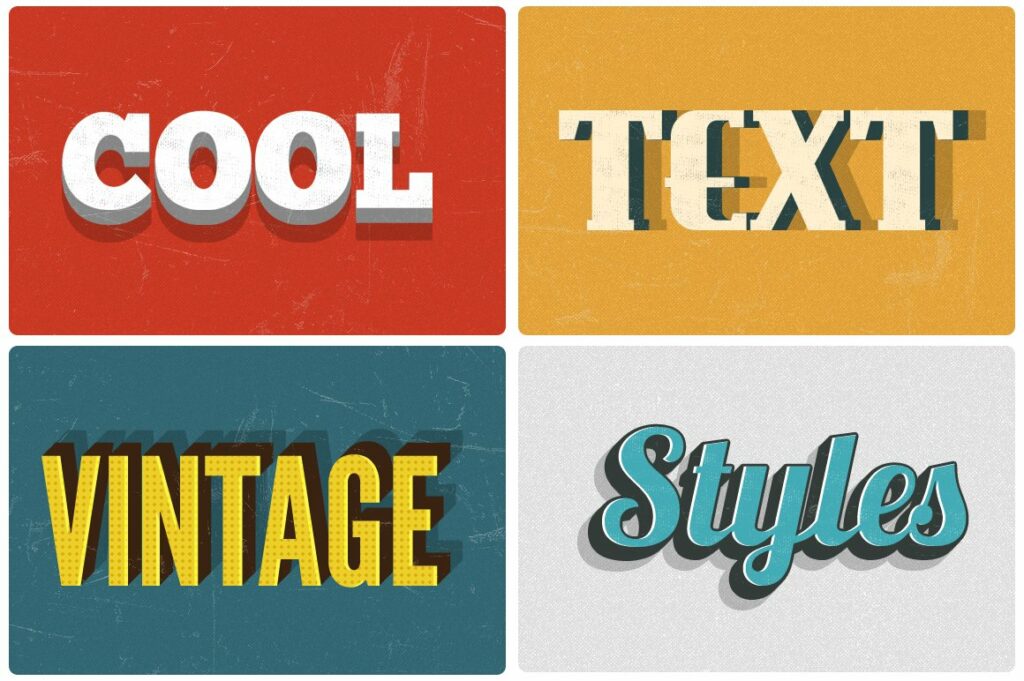 Retro Text Layer Styles - Photoshop – MasterBundles