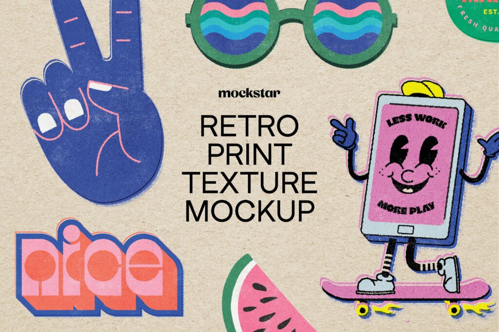 Vintage Stamp and Retro Print Combo – MasterBundles