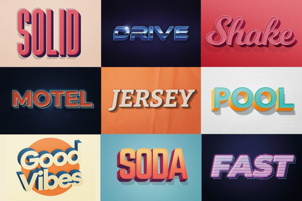 Retro Text-Effects -The Big Bundle – MasterBundles