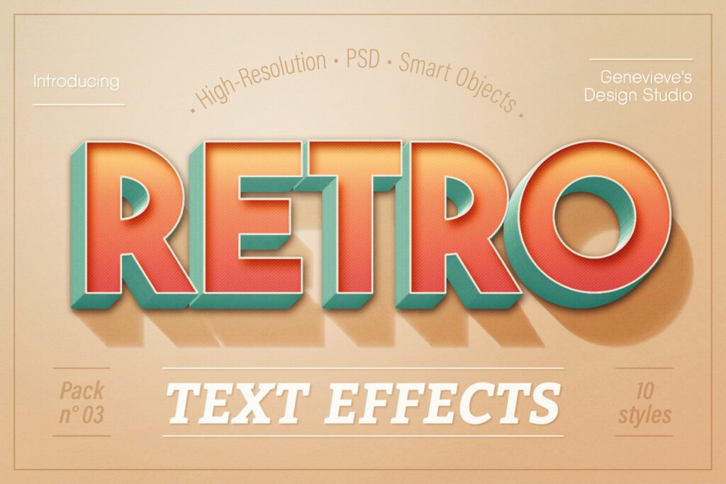 Retro Text-Effects | Pack 03 – MasterBundles