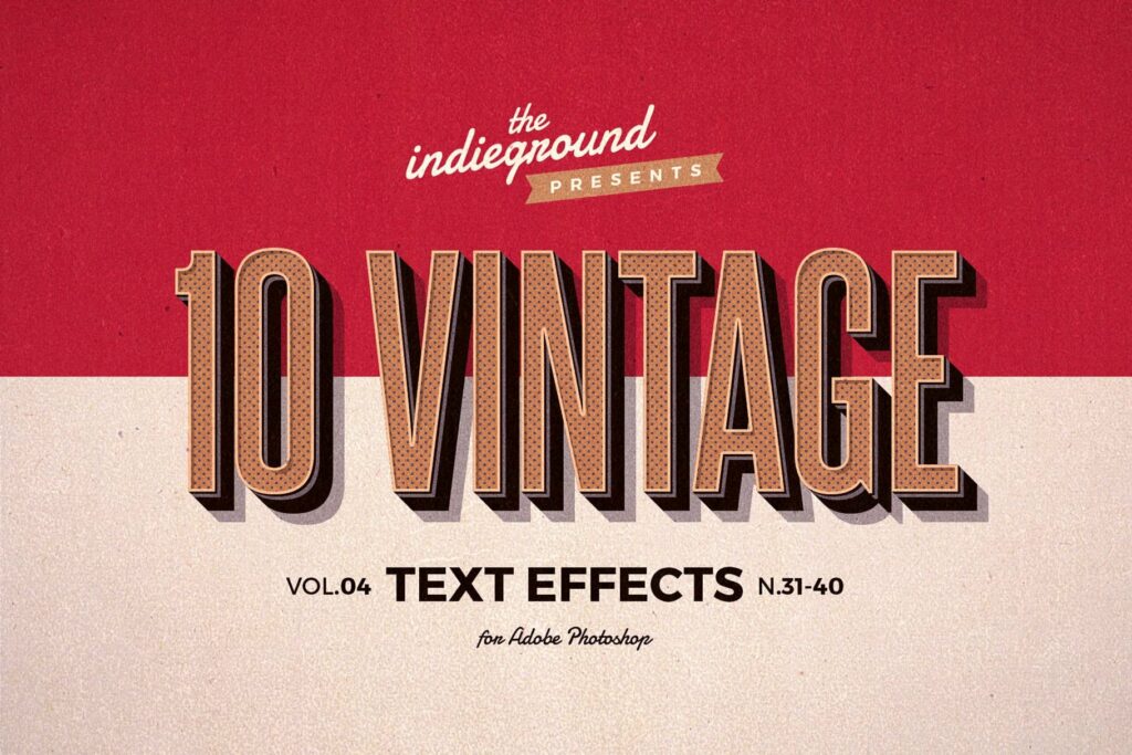 Retro Text Effects Vol.4 – MasterBundles