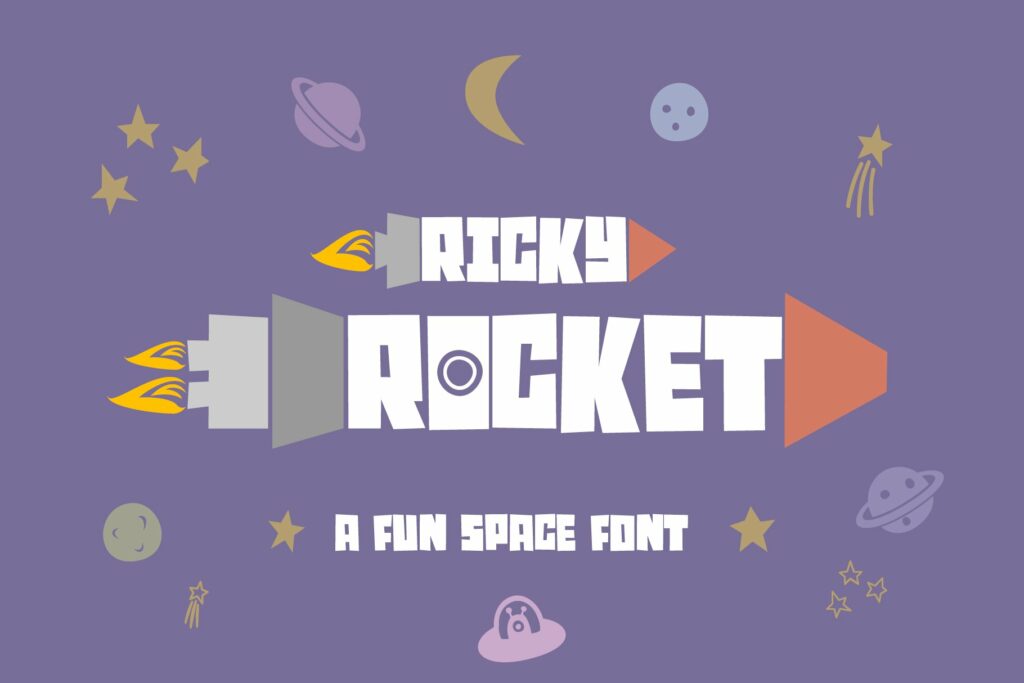 RICKY ROCKET FONT | a fun space font – MasterBundles