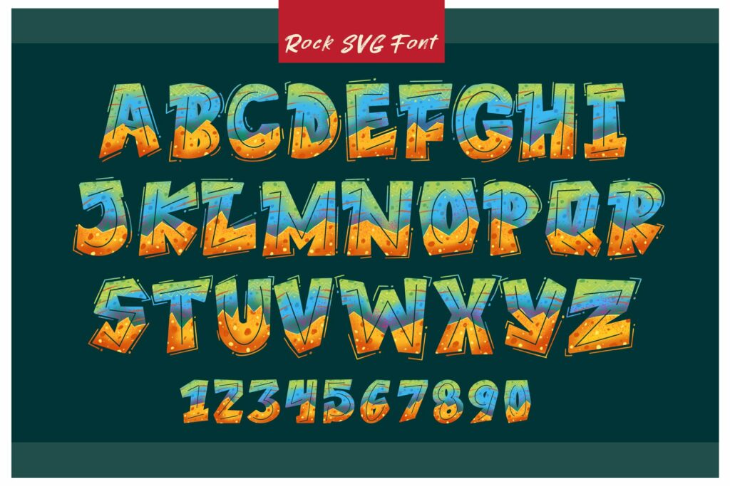 ROCK on RAWK | SVG Font Duo – MasterBundles