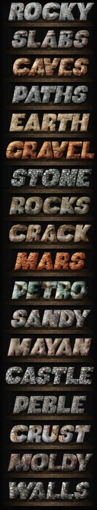 18 Rock Photoshop Layer Styles – MasterBundles