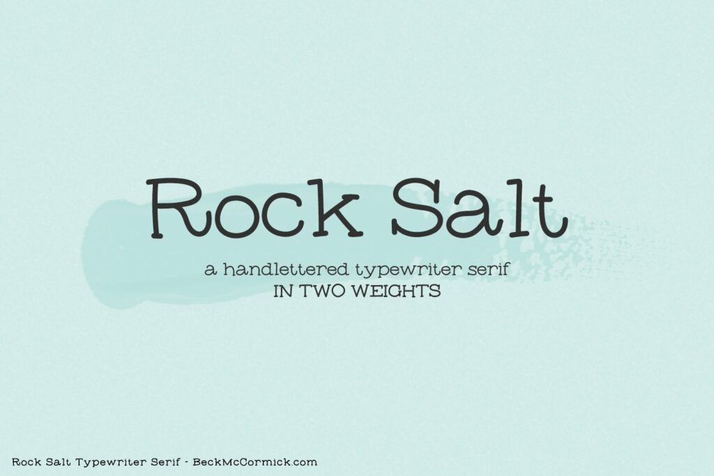 Rock Salt Typewriter Serif Font – MasterBundles