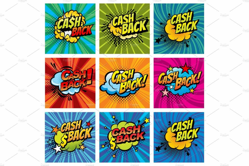 Cash back comics bubbles – MasterBundles