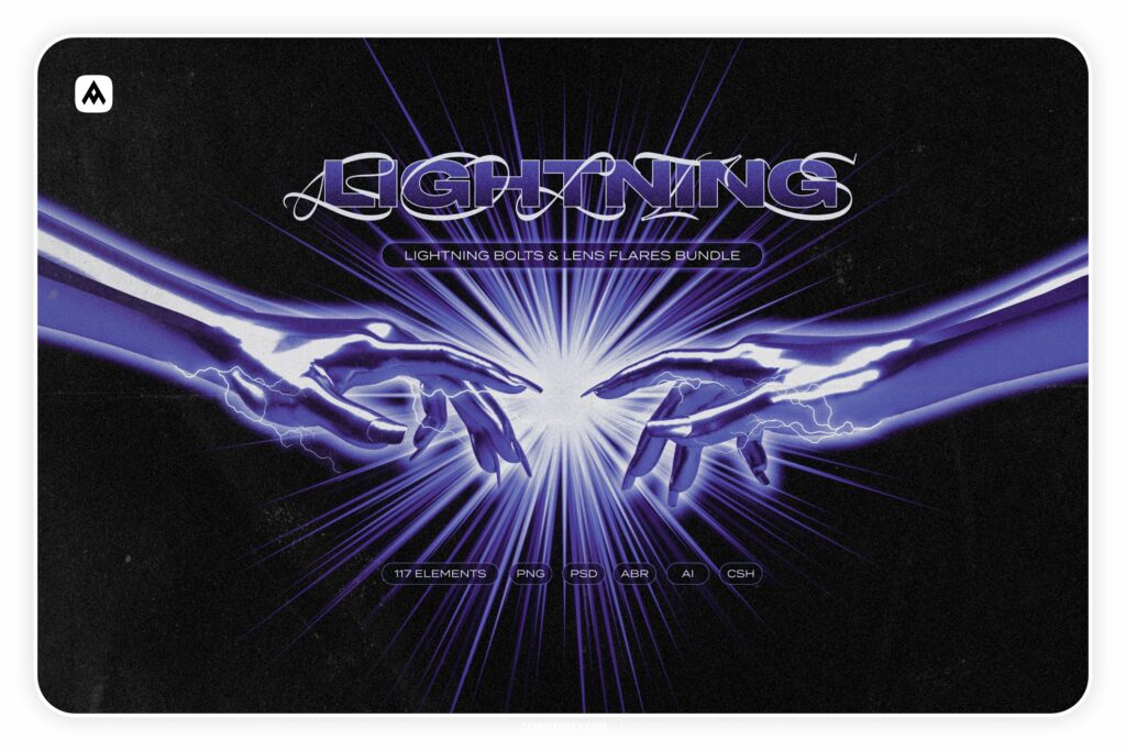Lightning Bolts & Lens Flares Bundle – MasterBundles