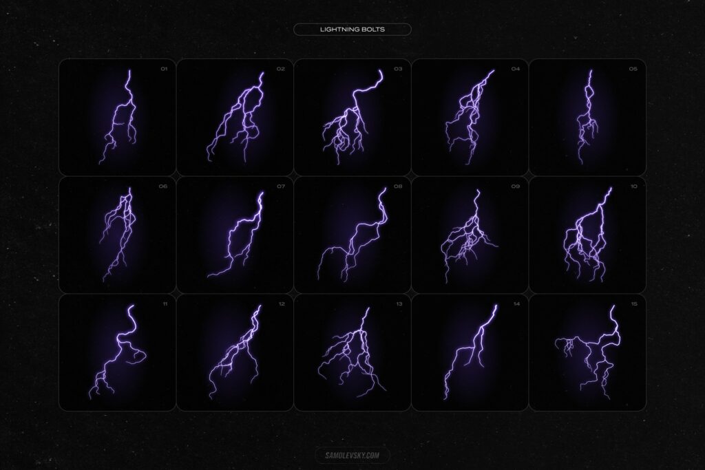 Lightning Bolts & Lens Flares Bundle – MasterBundles