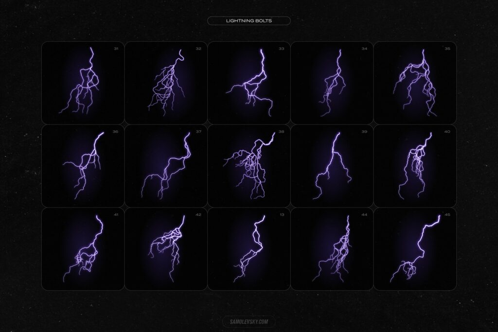 Lightning Bolts & Lens Flares Bundle – MasterBundles