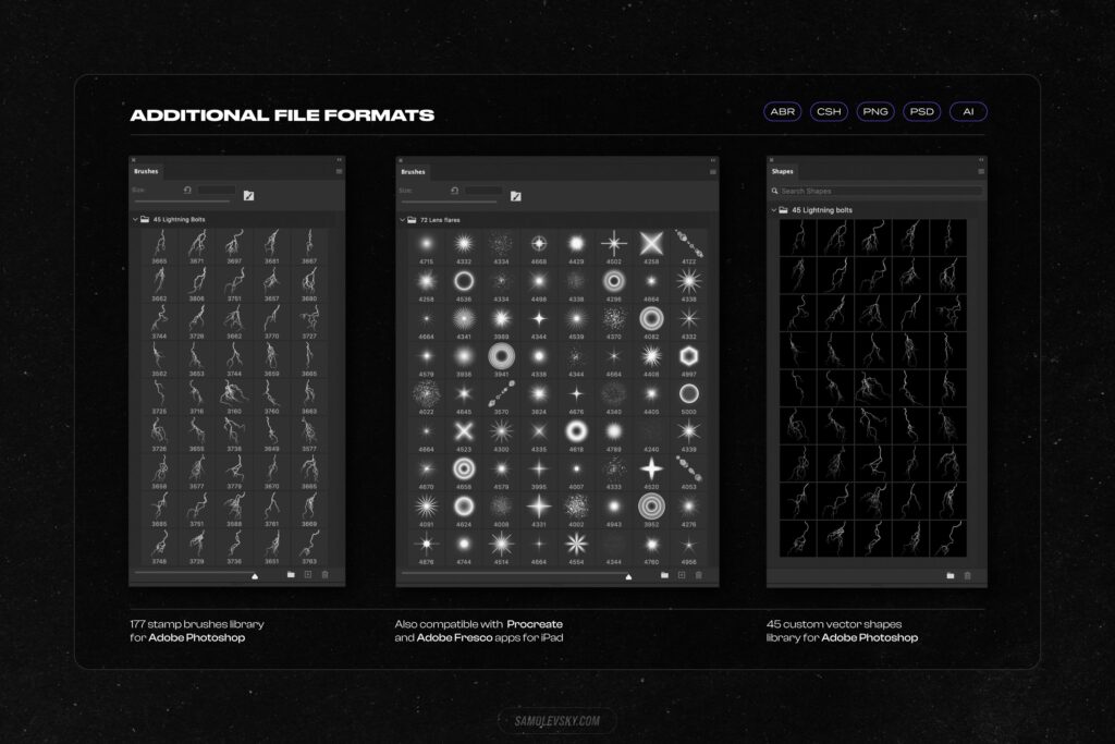 Lightning Bolts & Lens Flares Bundle – MasterBundles