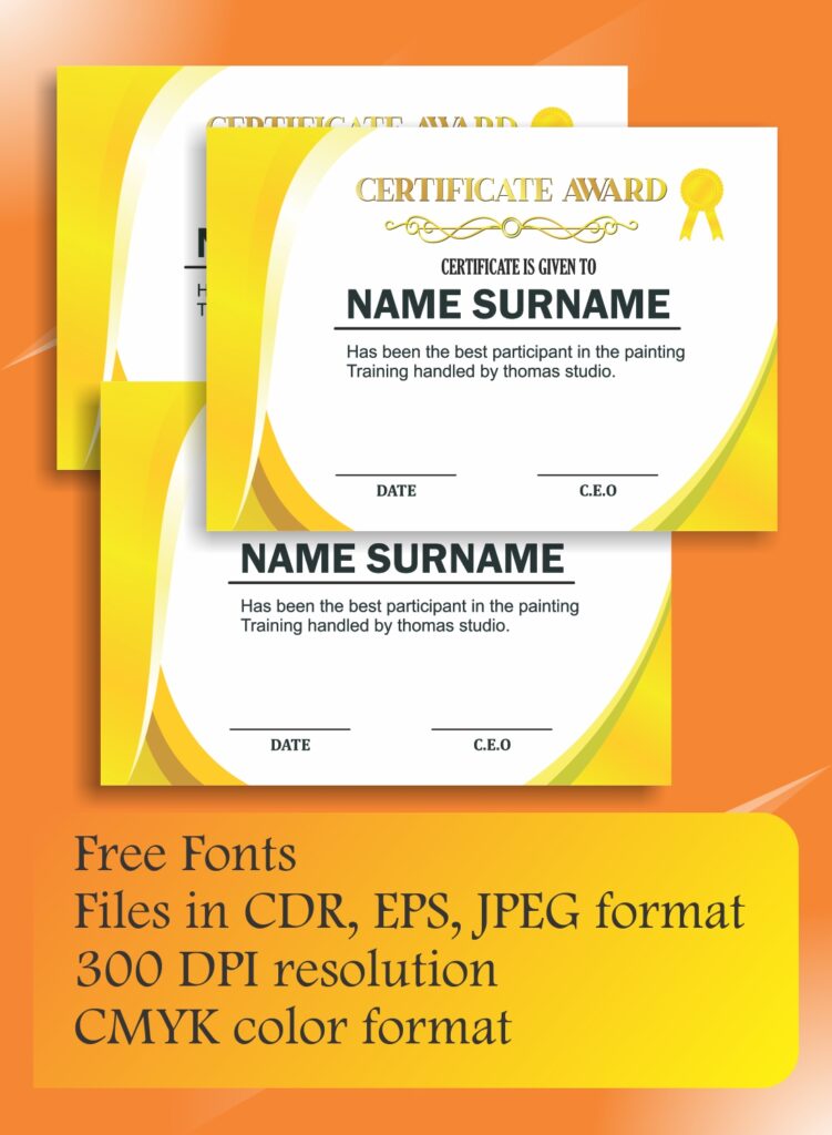 corporate award certificate, event, school - MasterBundles