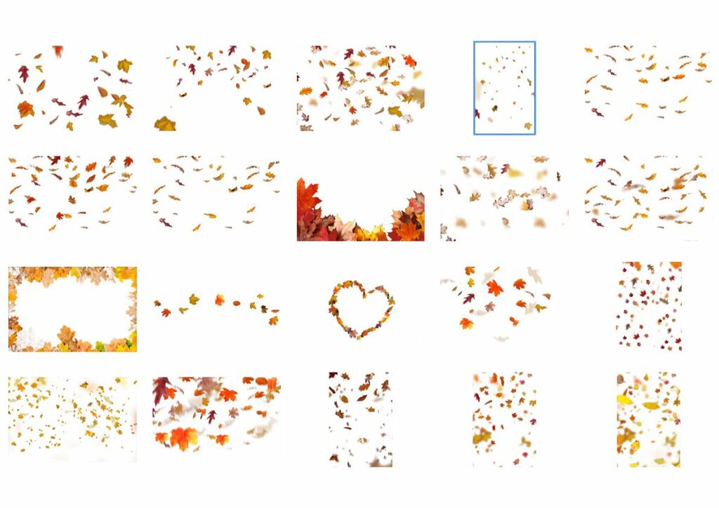 +83 Autumn Leaves Overlays – MasterBundles