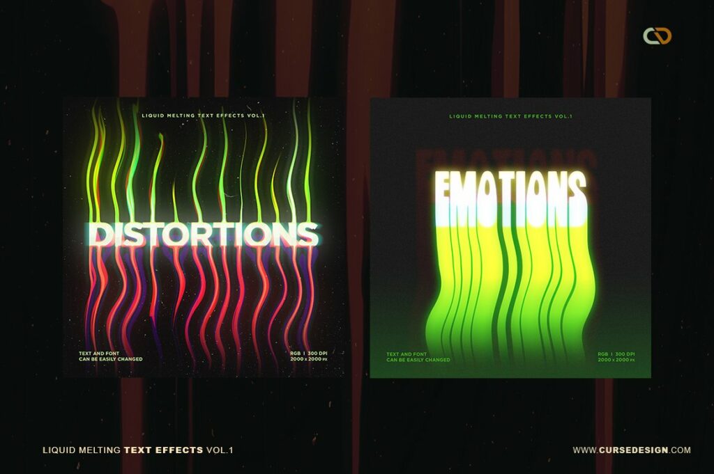 Liquid Melting Text Effects Vol.1 – MasterBundles