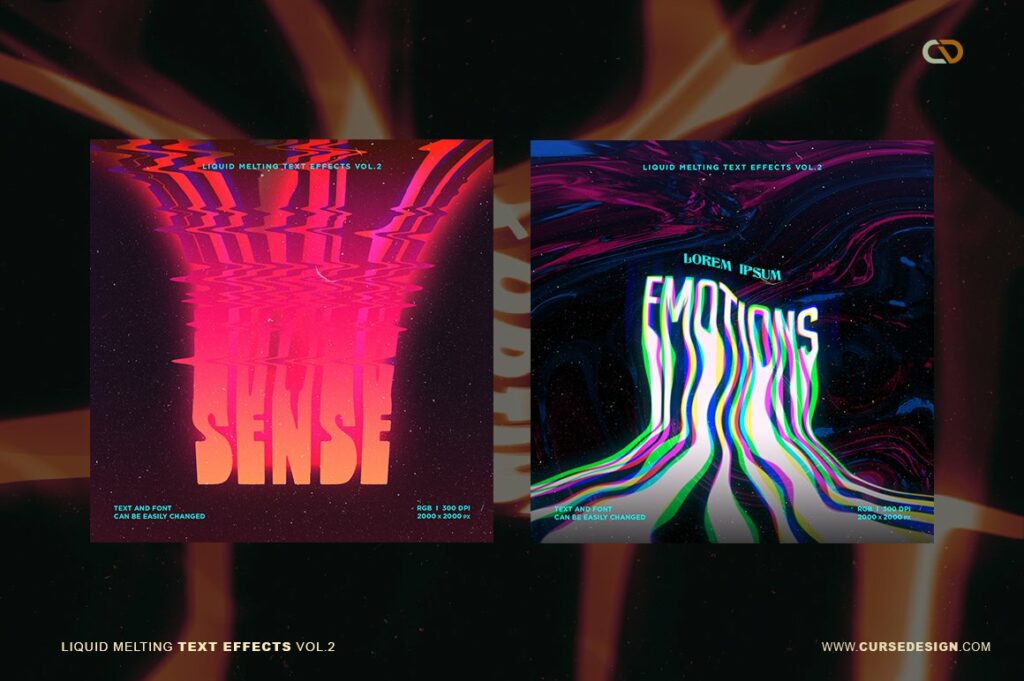 Liquid Melting Text Effects Bundle – MasterBundles