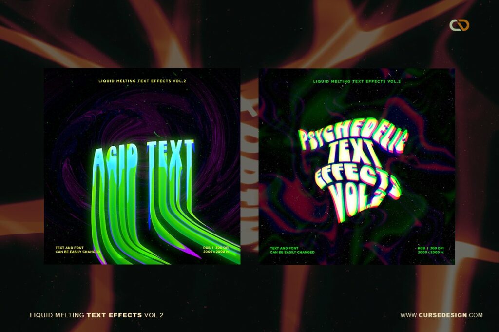 Liquid Melting Text Effects Bundle – MasterBundles