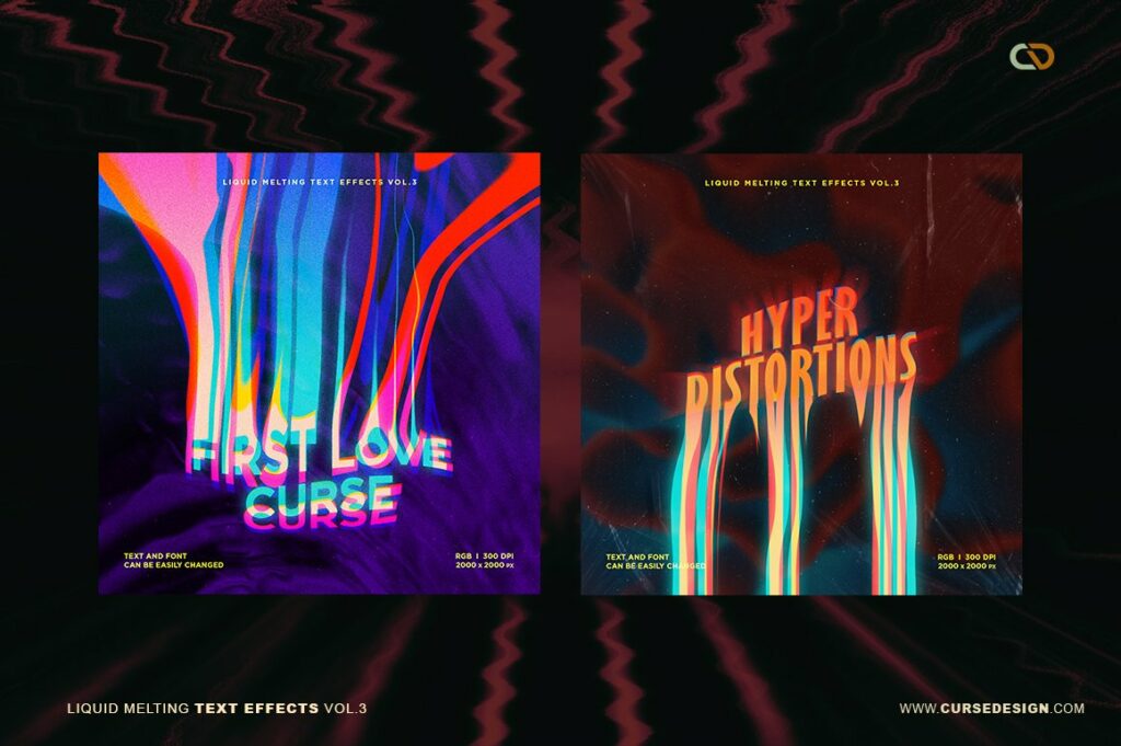 Liquid Melting Text Effects Bundle – MasterBundles