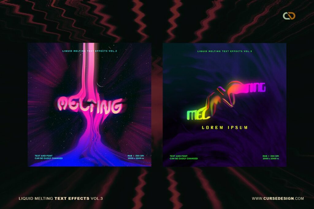 Liquid Melting Text Effects Bundle – MasterBundles
