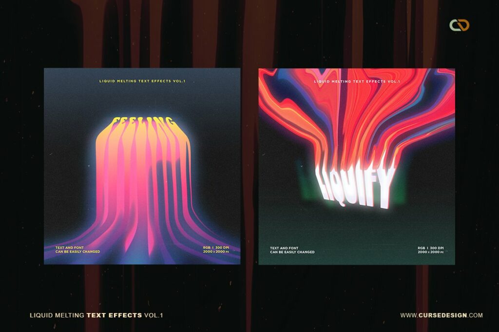 Liquid Melting Text Effects Bundle – MasterBundles