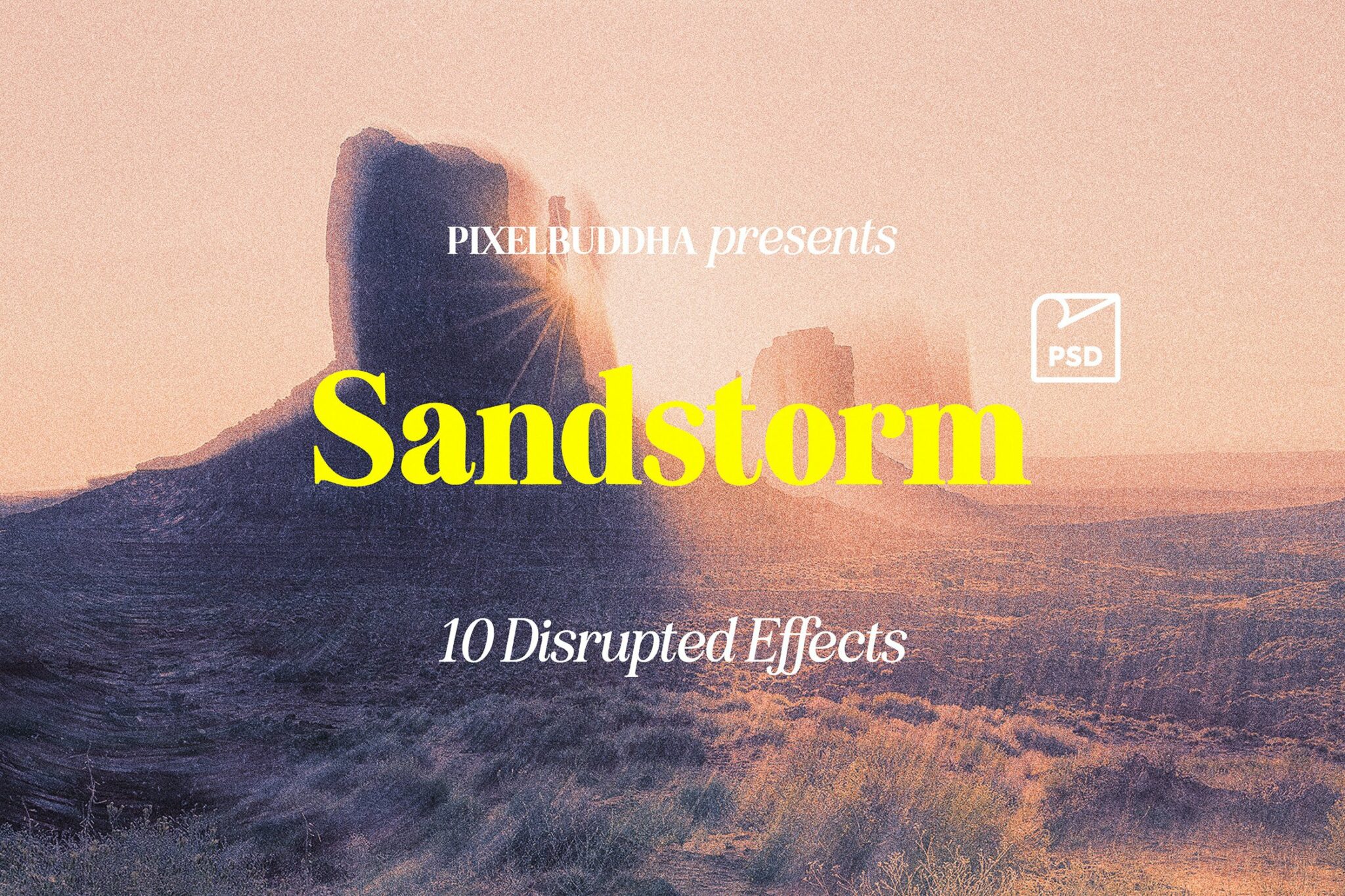 Sandstorm Disrupted Photoshop Effect – MasterBundles