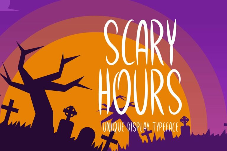 Scary Hours Typeface – MasterBundles