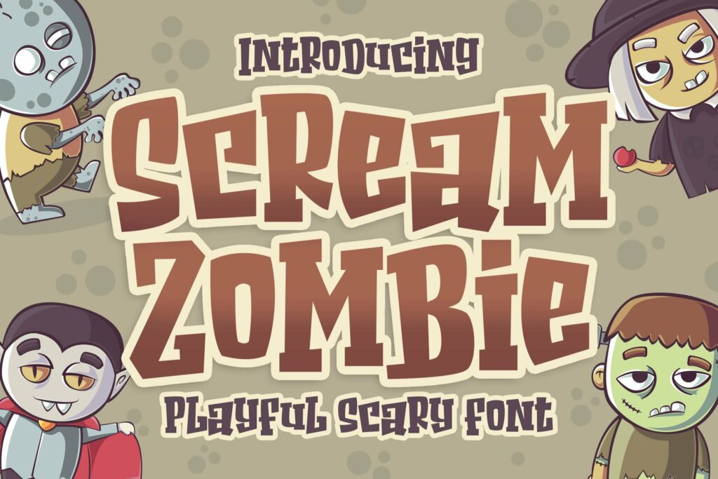 Scream Zombie - Playful Scary Font – MasterBundles