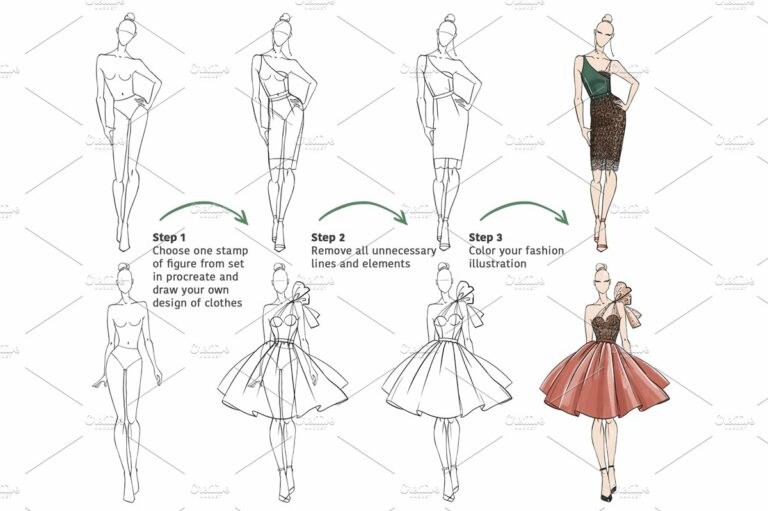 Female Fashion Figure Templates – MasterBundles