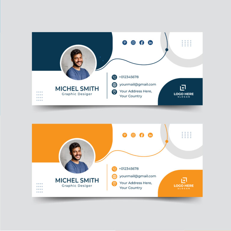 Modern Email signature and facebook Cover template - MasterBundles