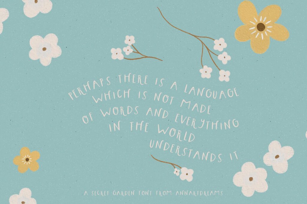 A Secret Garden font – MasterBundles