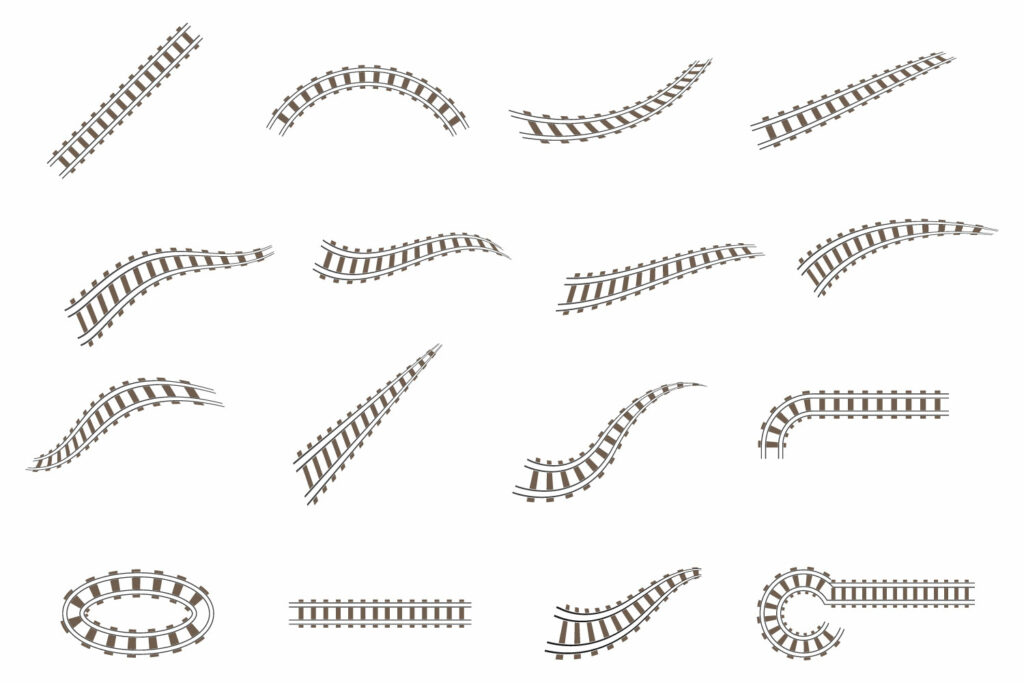 Train track symbol logo design vector - MasterBundles