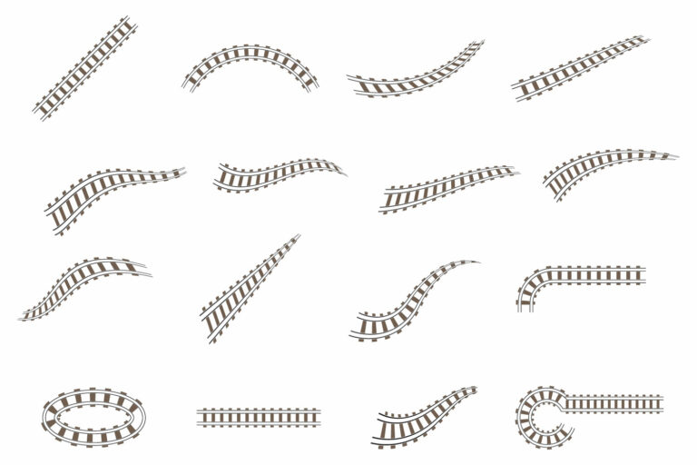 Train track symbol logo design vector - MasterBundles