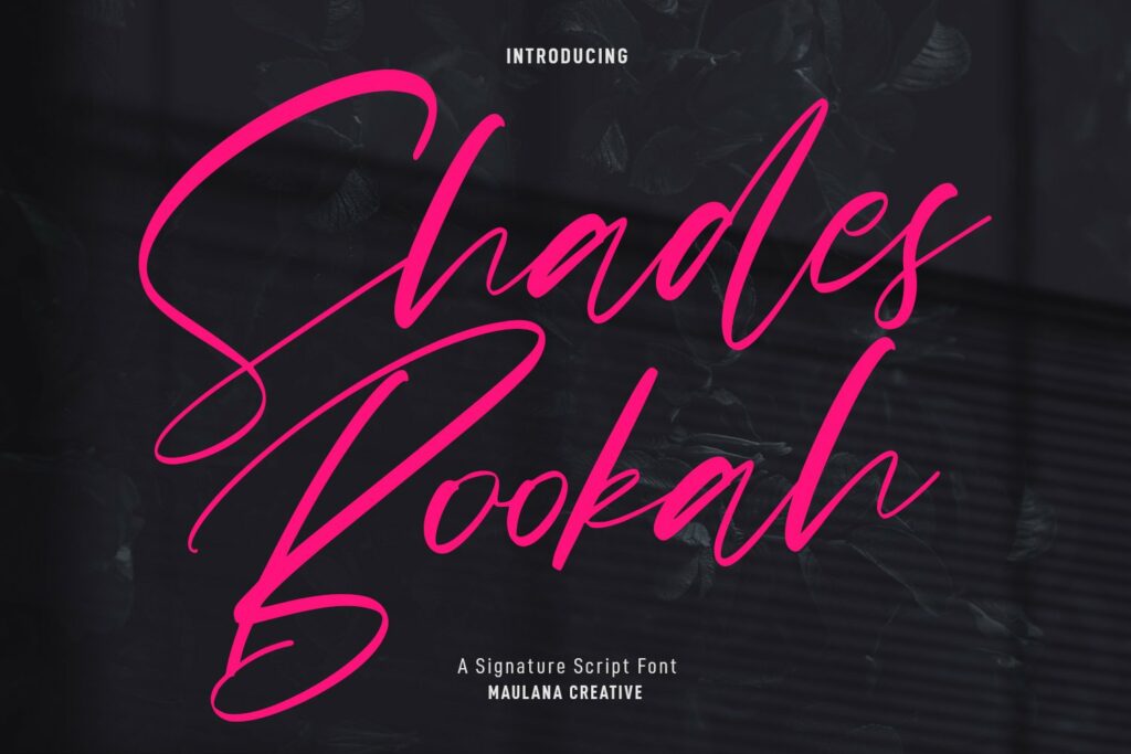 Shades Bookah Script Font – MasterBundles