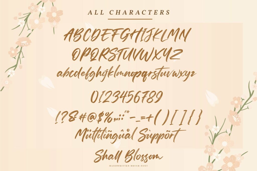 Shall Blossom-Lovely Brush Font – MasterBundles