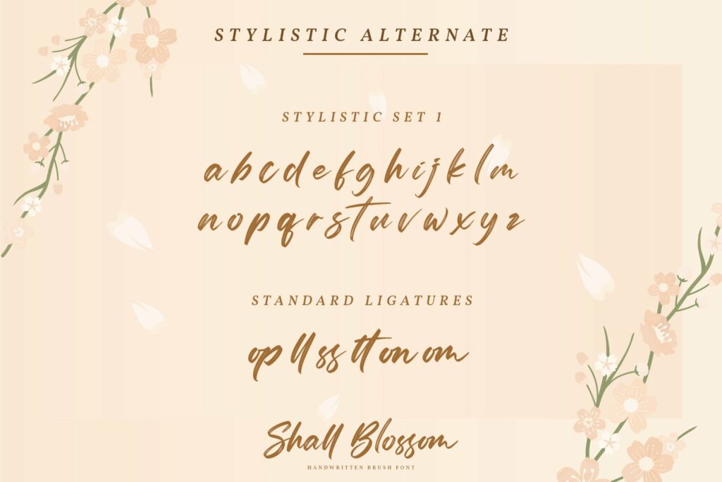 Shall Blossom-Lovely Brush Font – MasterBundles