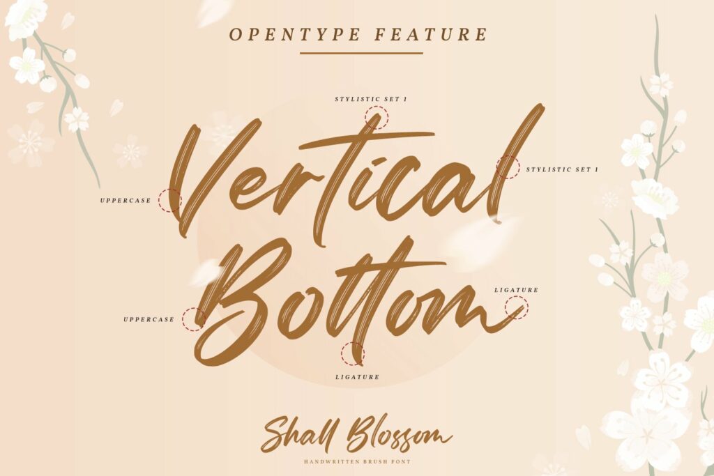 Shall Blossom-Lovely Brush Font – MasterBundles