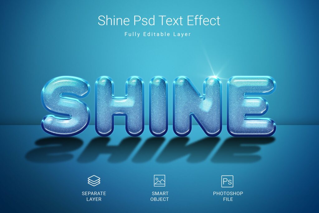 Shine PSD Text Style Effect – MasterBundles
